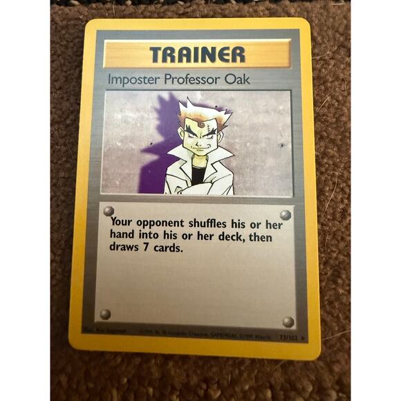 Pokémon | Toys | 999 Pokmon Impostor Professor Oak Pokmon Trainer Card ...